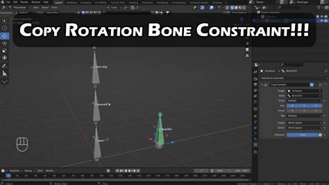 Copy Rotation Bone Constraint Blender Youtube