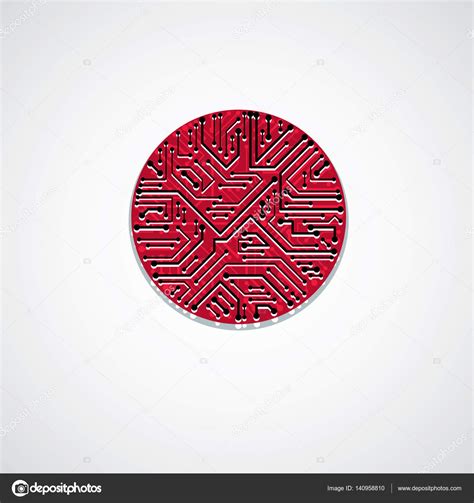 Circular Microprocessor Schemes Stock Vector Ostapiusangelp 140958810