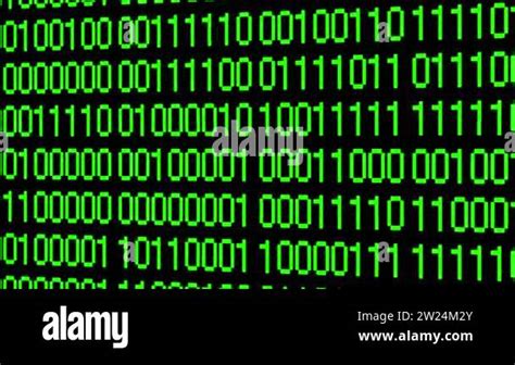 K The Matrix Style Binary Code Matrix Of Changing From Zero To One Digits Stock Video Footage