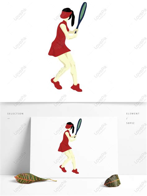만화 소녀 테니스 캐릭터 재생 일러스트 Png 및 벡터 이미지 무료 다운로드 Lovepik