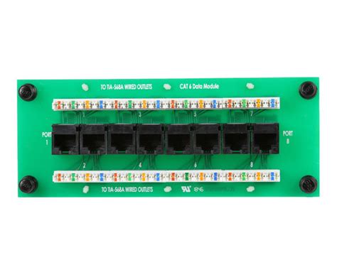 Cat6 Network 8 Port Data Module 110 Style Idc Terminals — Primus Cable