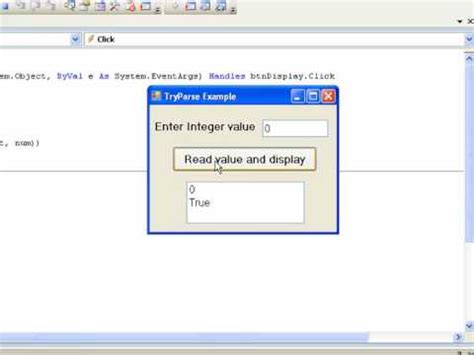 Visual Basic For Beginners Tutorial TryParse Method Part YouTube
