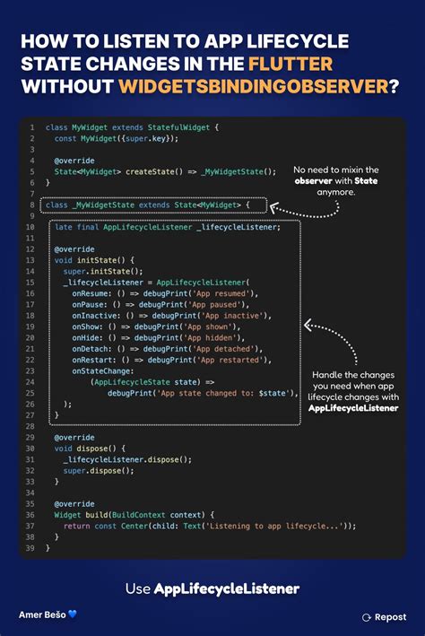 How To Track App Lifecycle States With Flutter 313 Amer Bešo Posted
