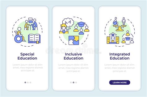 Approaches To Education Onboarding Mobile App Screen Stock Illustration Illustration Of