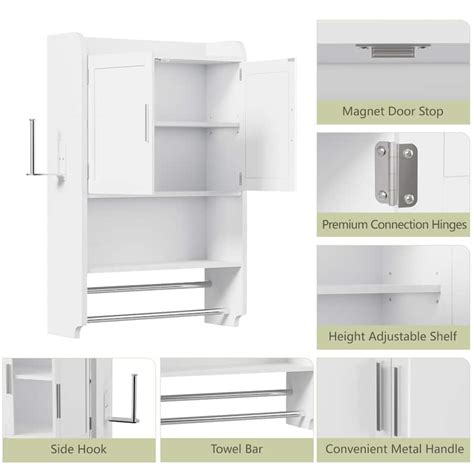 Vecelo Bathroom Wall Cabinet Over Toilet Storage Cabinet Medicine