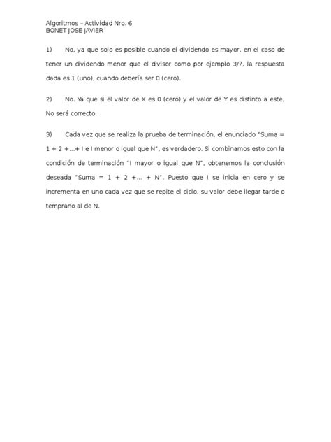 Algoritmos Actividad 6 Pdf División Matemáticas Matemáticas Discretas
