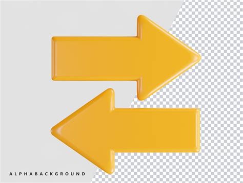 premium psd arrow icon 3d rendering vector