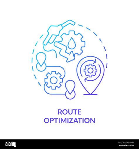Route Optimization Blue Gradient Concept Icon Stock Vector Image And Art Alamy