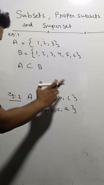 concept of subsets proper subsets and supersets 😱😱 shorts subsets