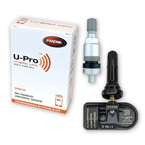 Set Of 12 Prema U Pro Hybrid Nfc Tpms Sensors With Rubber Snap In And
