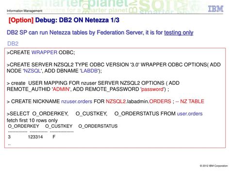 Ppt Option Debug Db2 On Netezza 13 Powerpoint Presentation Free