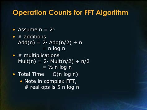 Ppt The Fast Fourier Transform And Applications To Multiplication