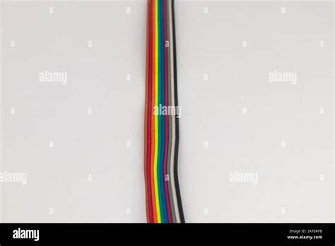 Rainbow Cable Used For Diy Materials By Electronic Hobbyists Stock