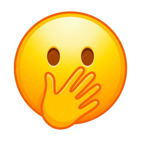 Premium Vector Top Quality Emoticon Embarrassed Emoticon Cover Mouth