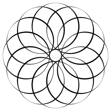 Circular Geometric Decorative Pattern Abstract Round Element Stock Vector Illustration Of