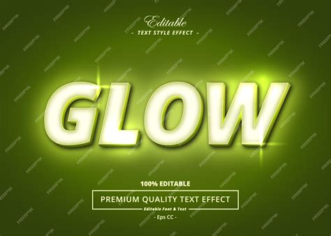 Premium Vector | Glow vector text style effect