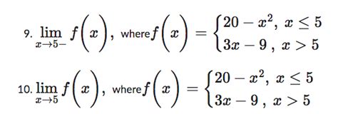 solved evaluate each of the limits below using algebraic