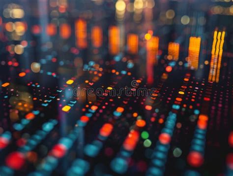 Abstract Image Showcasing Digital Data Visualization With Bright