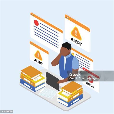 System Errors Isometric 3d Stock Illustration Download Image Now