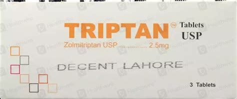 Triptan 25mg 3 Tablets Price In Pakistan Uses Dosage Side Effects