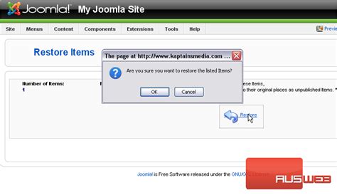 Using The Trash Manager In Joomla Web24
