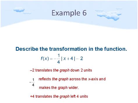 Parent Functions And Transformations Parent Functions