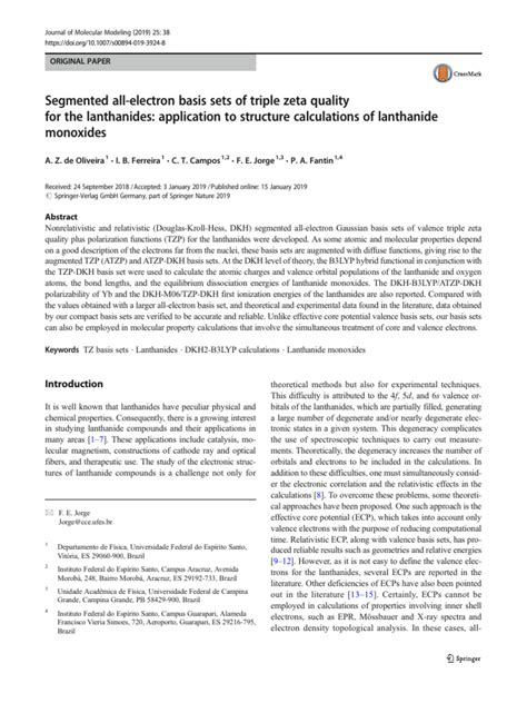 Segmented All Electron Basis Sets Of Triple Zeta Quality For The Lanthanides Application To