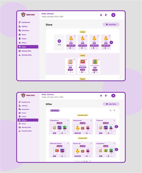 Admin Panel For Game App UI Design On Behance
