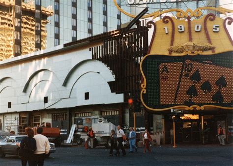 Vintage October 1984 Golden Nugget Removing The Neon Facade That Had