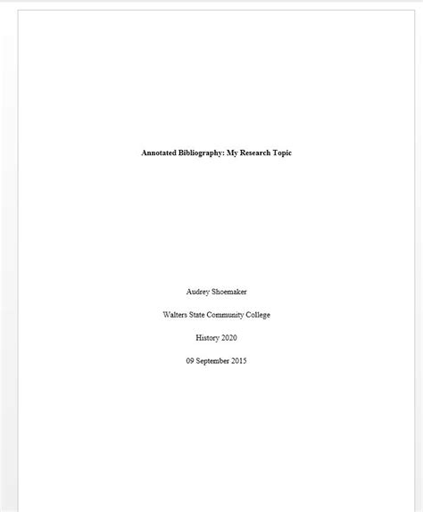 Apa Annotated Reference Page