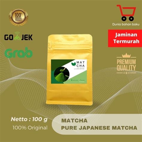 Jual Mat Cha Premium Japanese Matcha Powder 100 G Shopee Indonesia