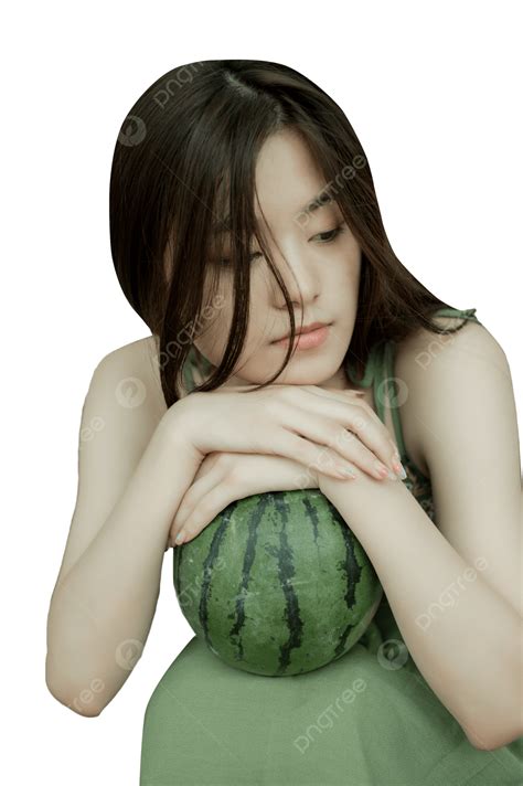 수박에 누워 명상하는 장발 소녀와 같은 여름 아름다움 초상화 문학과 예술 미인 긴 머리 소녀 Png 일러스트 및 이미지 에 대한 무료 다운로드 Pngtree