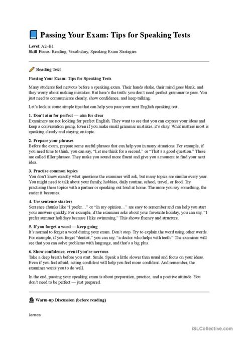 Passing Your Exam General Readin English Esl Worksheets Pdf And Doc
