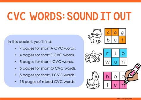 Blending And Segmenting Cvc Words Sound It Out Worksheets By The Learning Bay
