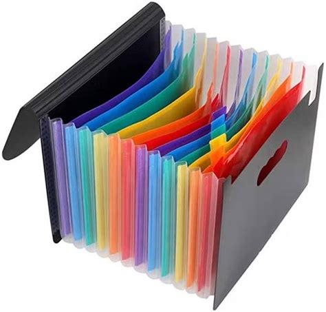Generic 12 Pockets Expanding File Folders Portable Accordion A4 Expandable File Organizer