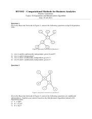 Computational Methods for Business Analytics: Practice Questions ...