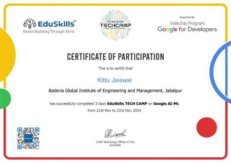 Kittu Jaiswal On Linkedin Eduskills Ai Machinelearning Handsonlearning Techforfuture