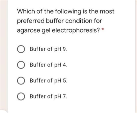 Solved Which Of The Following Is The Most Preferred Buffer Chegg Com