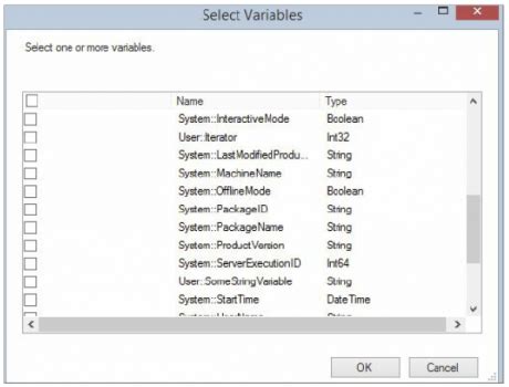 SSIS Script Task Configuring And Variables In The Script Task