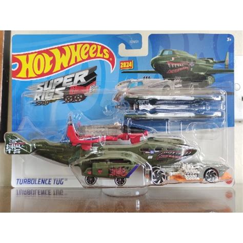 Hot Wheels 2024 Super Rigs Turbolence Tug Flying Tiger Plane Kapal