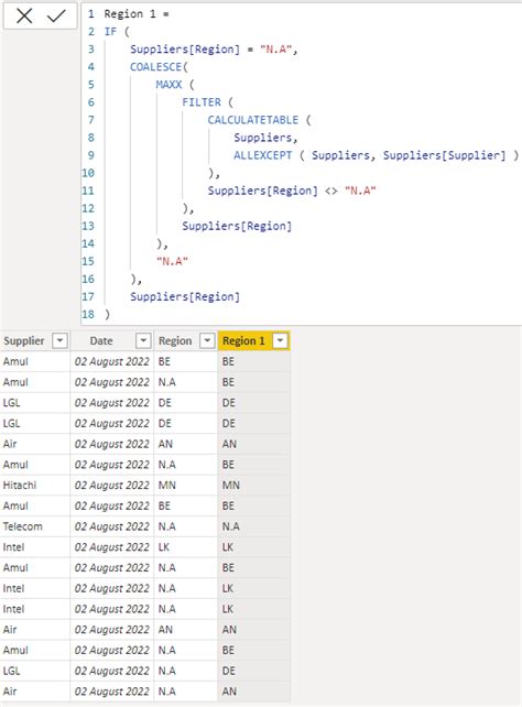Solved Replace Na With Non Null Value Corresponding To T