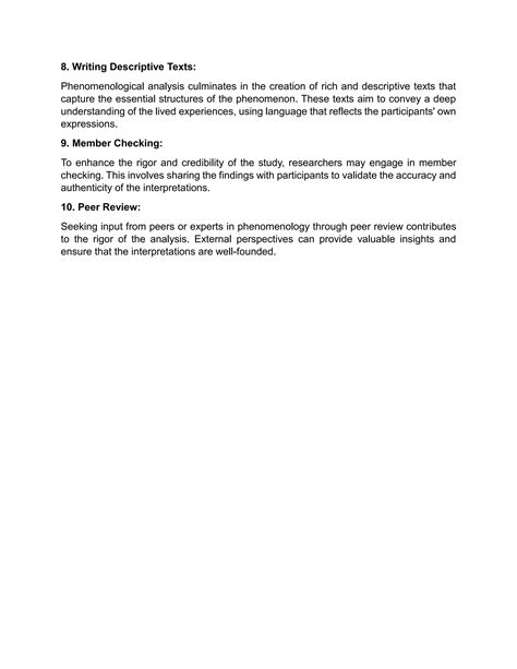 Descriptive Phenomenology Docx