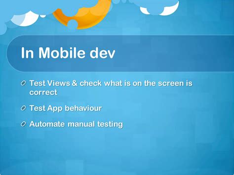 Mobile Development Unit And Automation Testing Pdf Technology And Computing