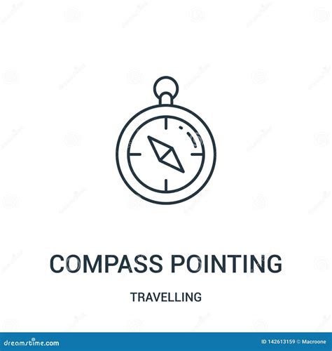 Compass Pointing Icon Vector From Travelling Collection Thin Line
