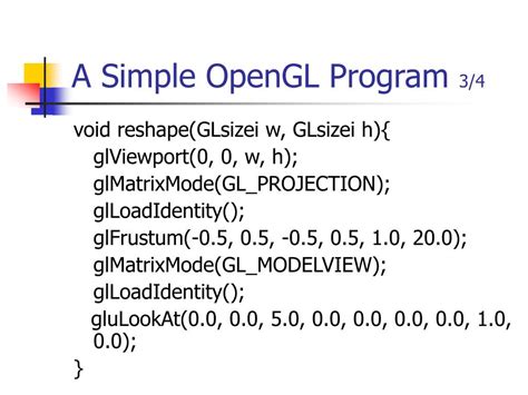 PPT Write A Simple Program With OpenGL GLUT PowerPoint Presentation ID