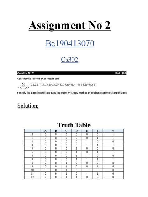 Assignment Cs 302 Pdf Theory Of Computation Numbers