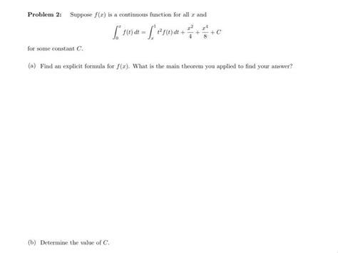 solved problem 2 suppose f x is a continuous function for