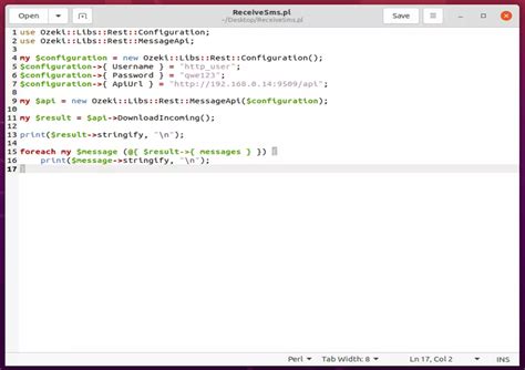 Perl Receive Sms With The Rest Api Code Sample