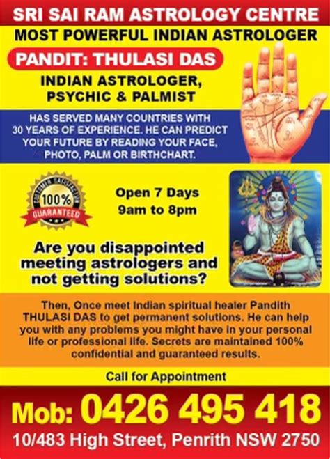 Advertisement Sri Sai Ram Astrology Centre • The Western Weekender