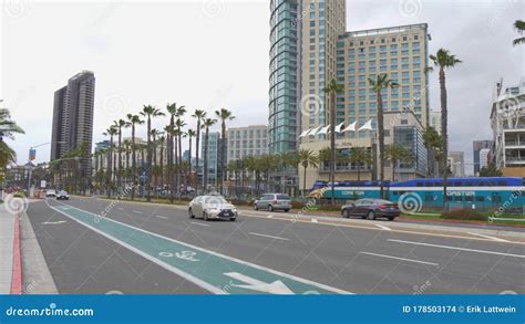 San Diego Street View At Convention Center California Usa March 18